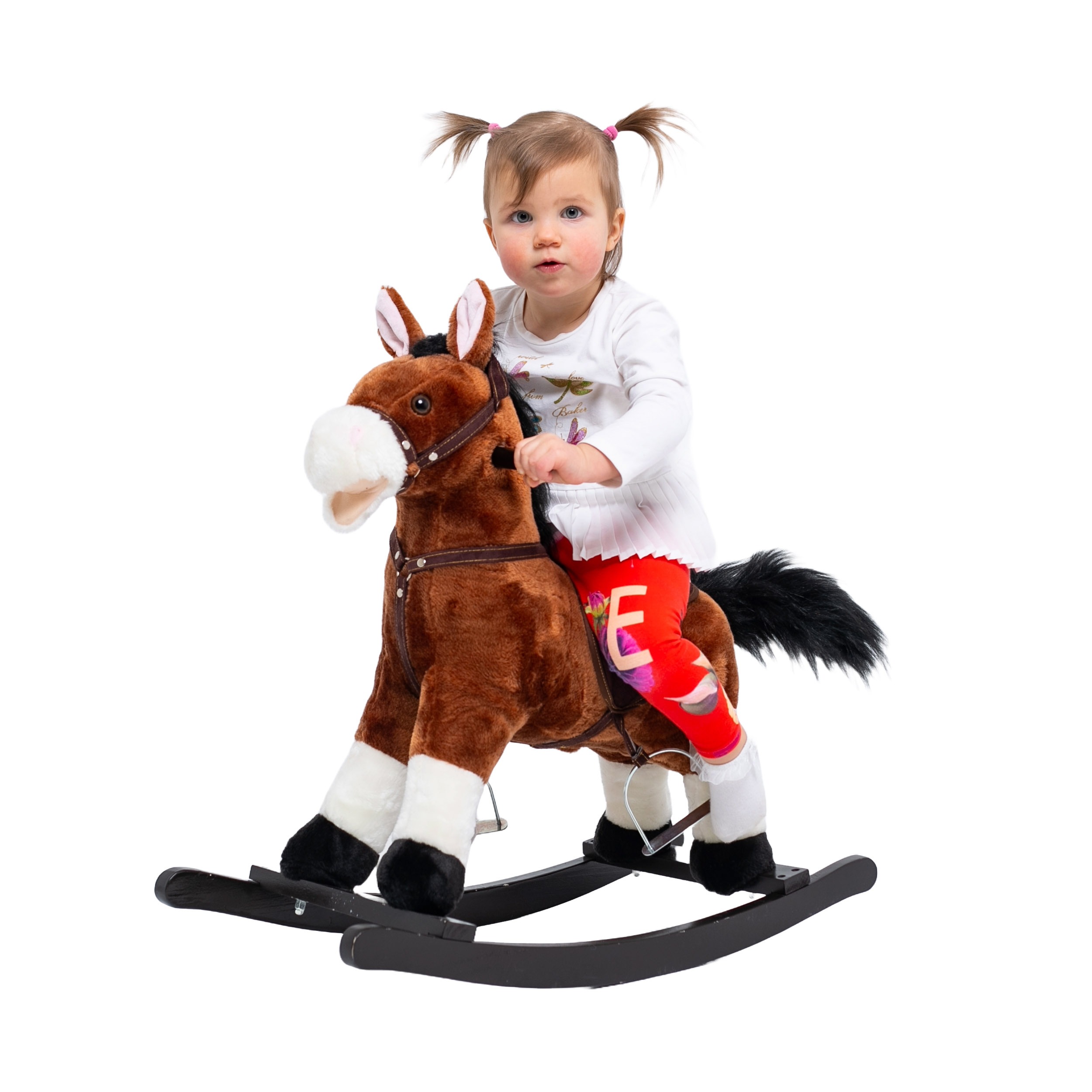 GT67043 dark brown Rocking Horse | Gerardo's Toys